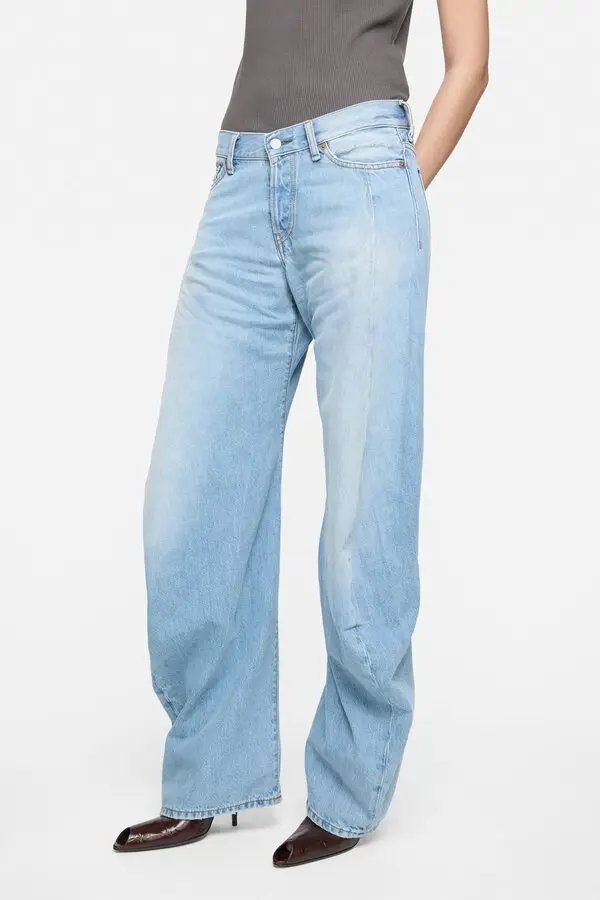 Acne Studios Light Wash Wide-leg Denim Trousers