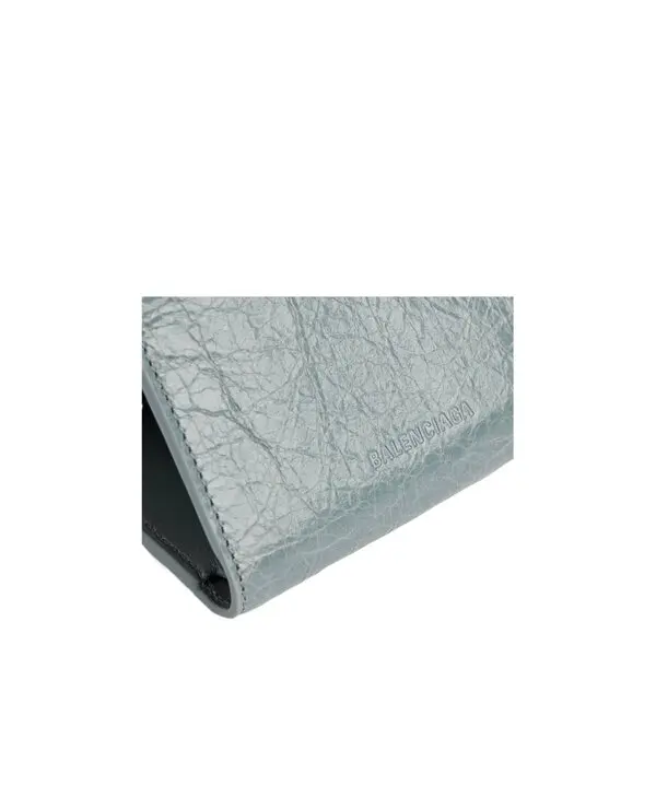 Balenciaga Le City Mini Wallet In Blue Grey