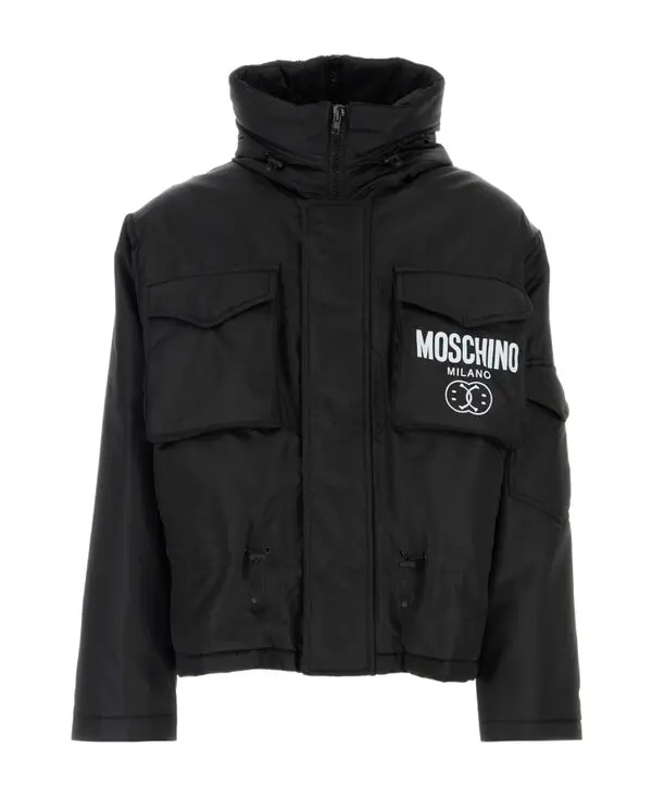 Moschino Drawstring Padded Jacket - Black