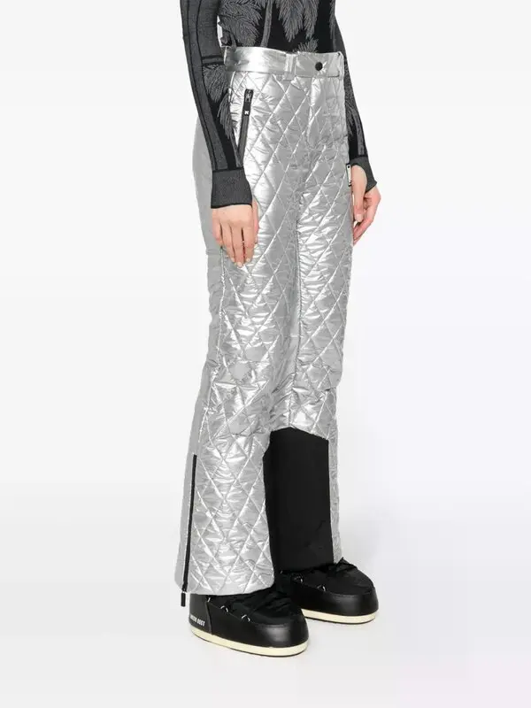 Palm Angels Reflective Quilted Ski Bottoms - Silver