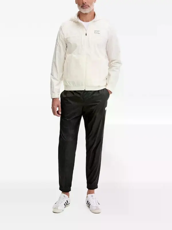 EA7 Grid-pattern Track Pants