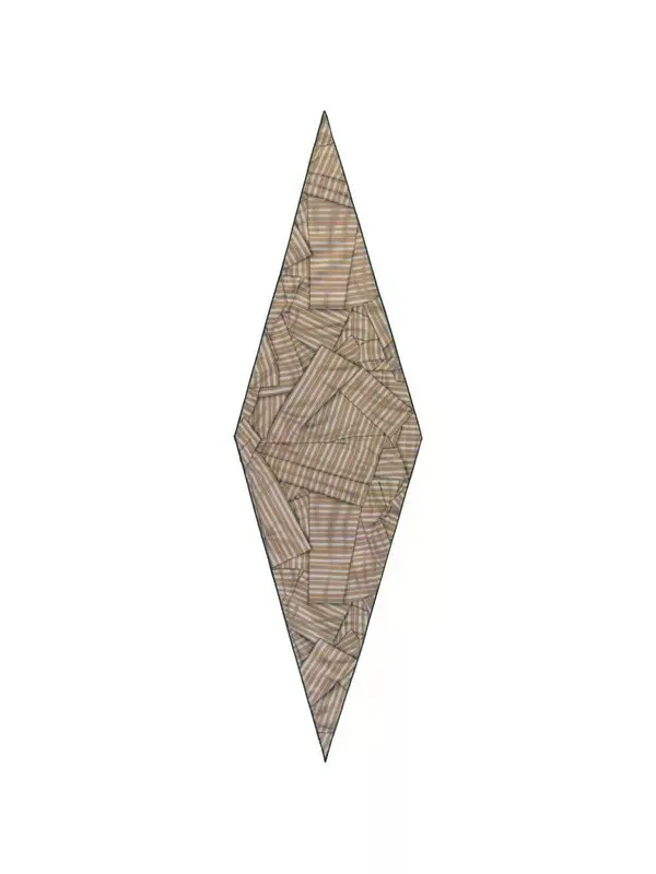 Zegna Striped Diamond-shaped Scarf - Brown