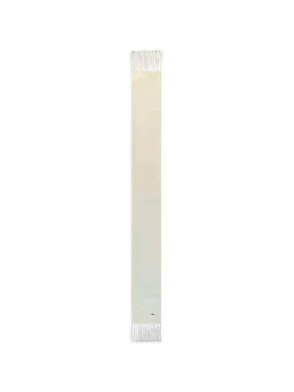 Zegna Fringe-trimmed Embroidered Scarf - Neutrals