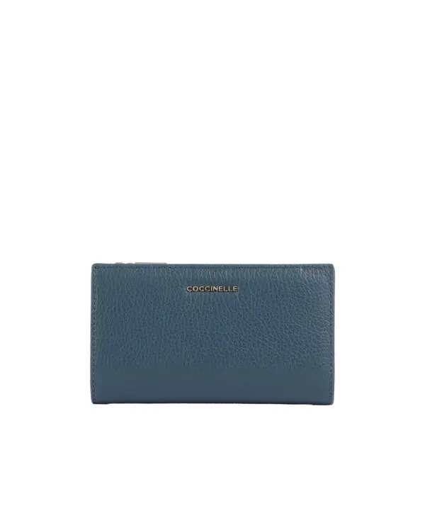 COCCINELLE Logo Lettering Zipped Wallet - Blue