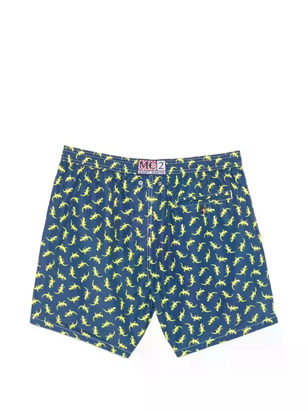 MC2 SAINT BARTH Lizard-print Swim Shorts
