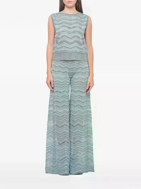 D.exterior Sleeveless Chevron Knit Sweater