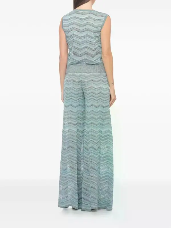 D.exterior Sleeveless Chevron Knit Sweater