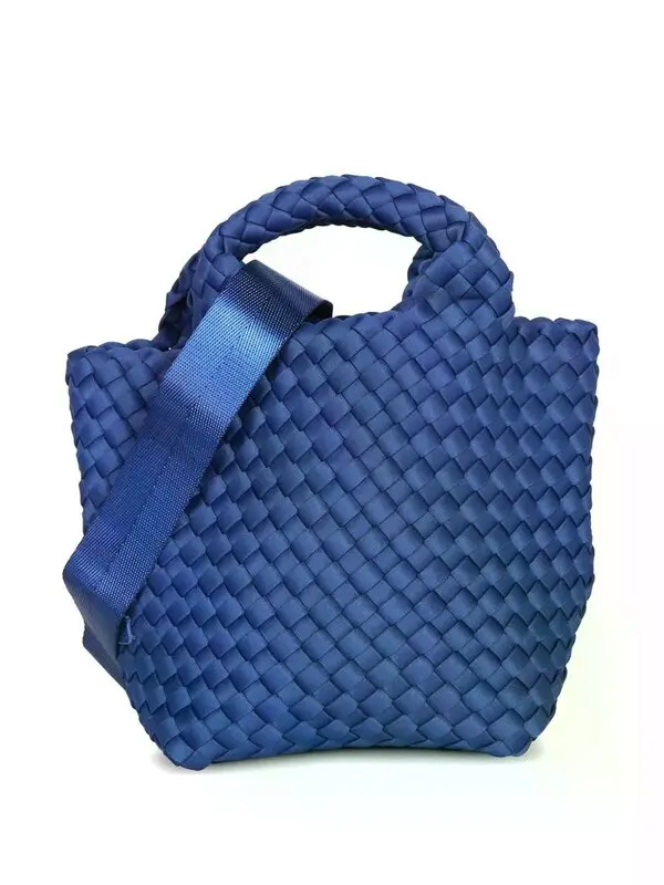 NAGHEDI Mini St. Barths Woven Top-handle Tote Bag - Blue