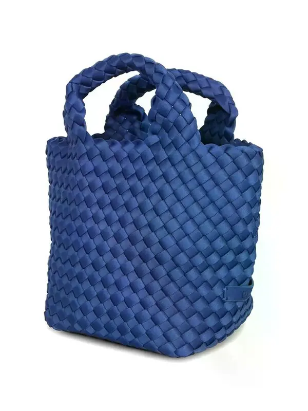 NAGHEDI Mini St. Barths Woven Top-handle Tote Bag - Blue