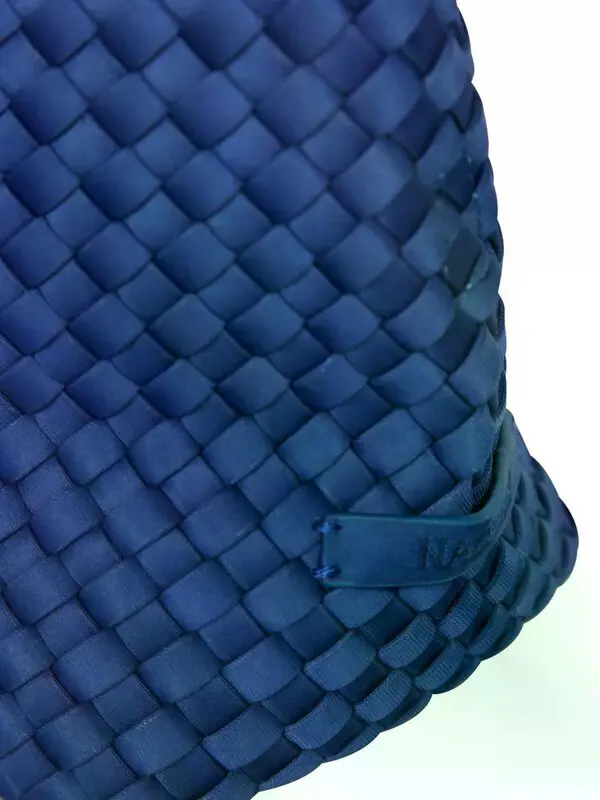 NAGHEDI Mini St. Barths Woven Top-handle Tote Bag - Blue