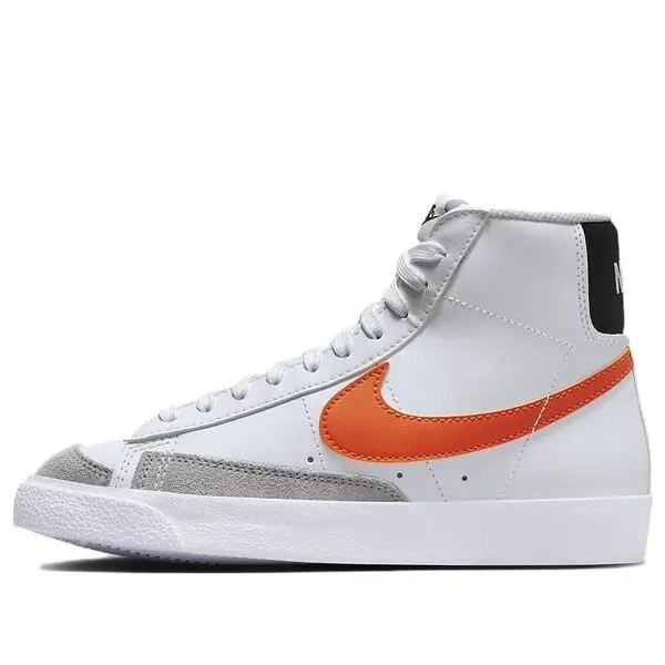 Nike Blazer Mid '77 High Top Sneakers - White/safety Orange/wolf Grey