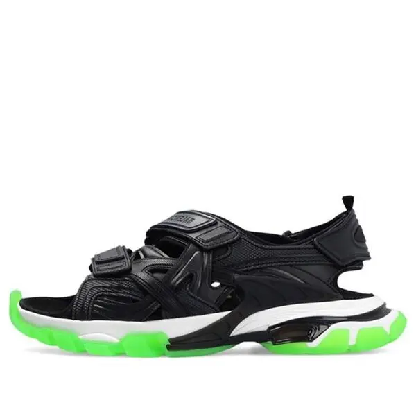 Balenciaga Track Sandals - Black/green/white
