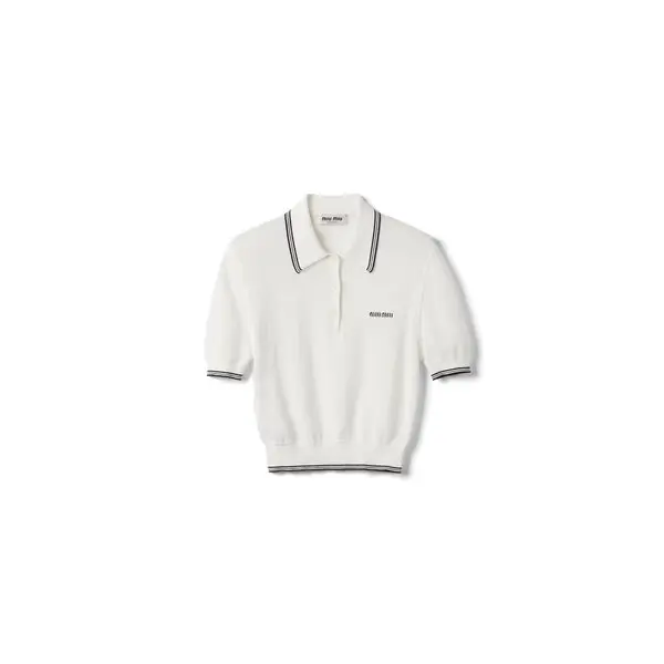Miu Miu Cotton Jersey Polo Shirt