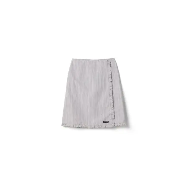 Miu Miu Ruched Check Skirt