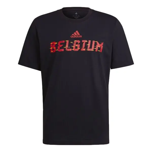 Adidas Fifa World Cup 2022 Belgium T-shirt 'black Red - Black/red