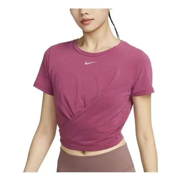 Nike Dri-fit One Luxe Crop T-shirt - Purple