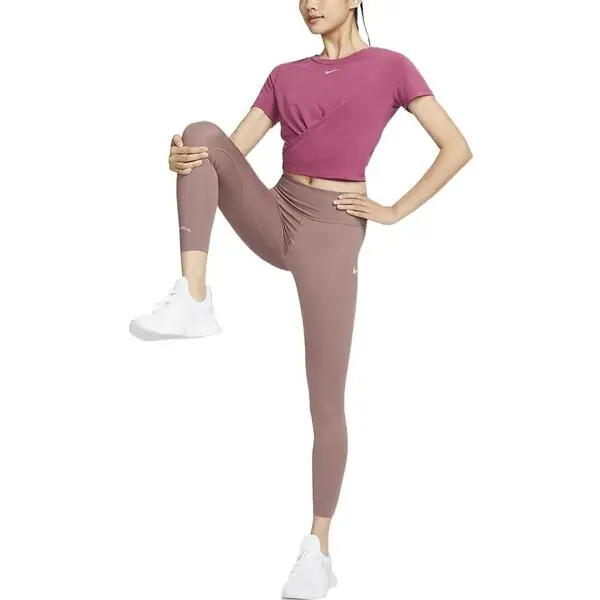 Nike Dri-fit One Luxe Crop T-shirt - Purple