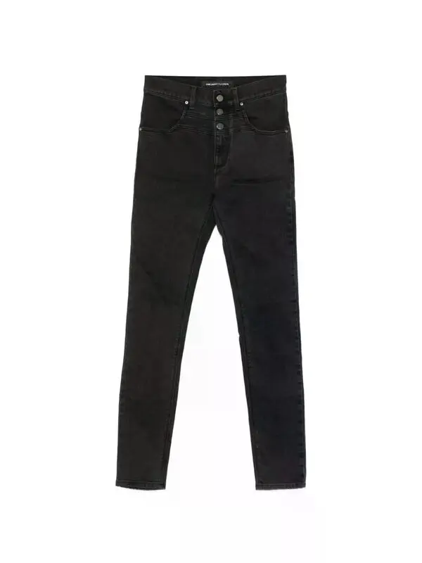 Karl Lagerfeld Button-fly Skinny Jeans - Black