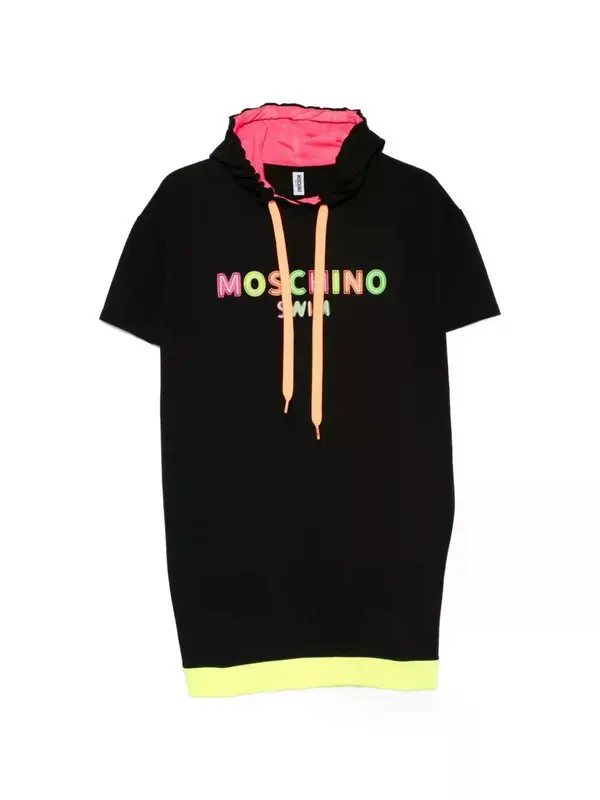 Moschino Print Drawstring Mini Dress