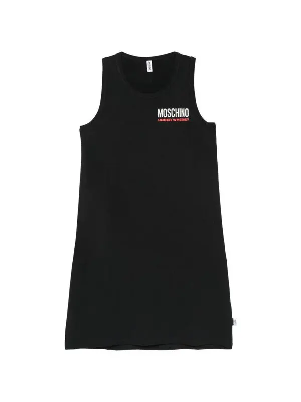 Moschino Print Sleeveless Mini Dress - Black