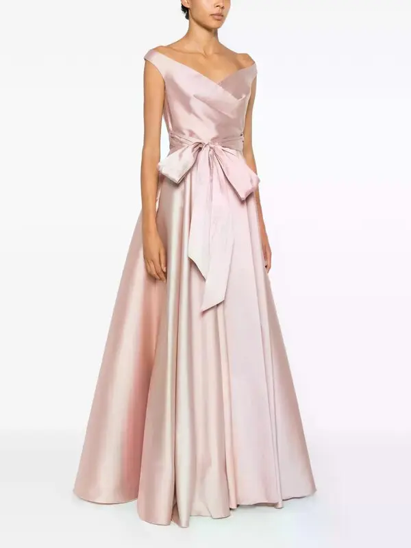 ALESSANDRO LEGORA Off-shoulder Maxi Dress With Bow Detail