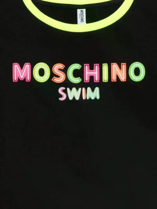 Moschino Mesh-sleeve Logo T-shirt