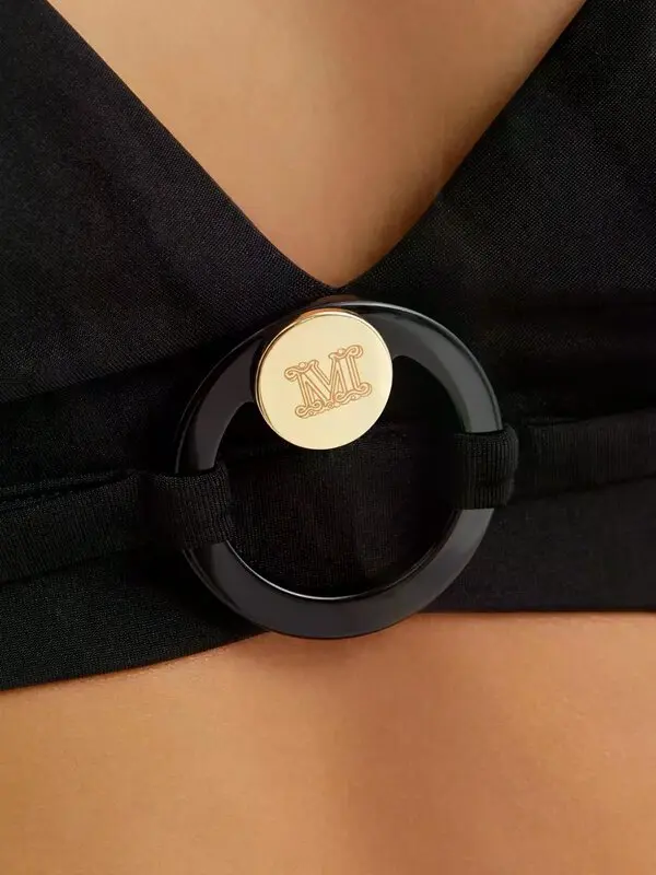 Max Mara Alia Ring-detail Bikini Top - Black