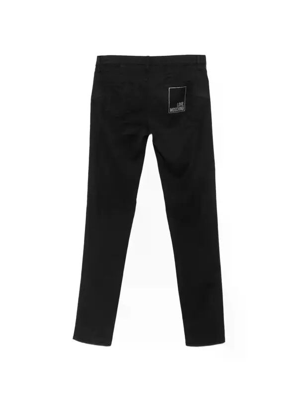 Moschino Slim Fit Jeans With Logo Patch