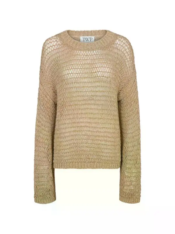 TWP Open Range Ribbed Hem Sweater - Brown