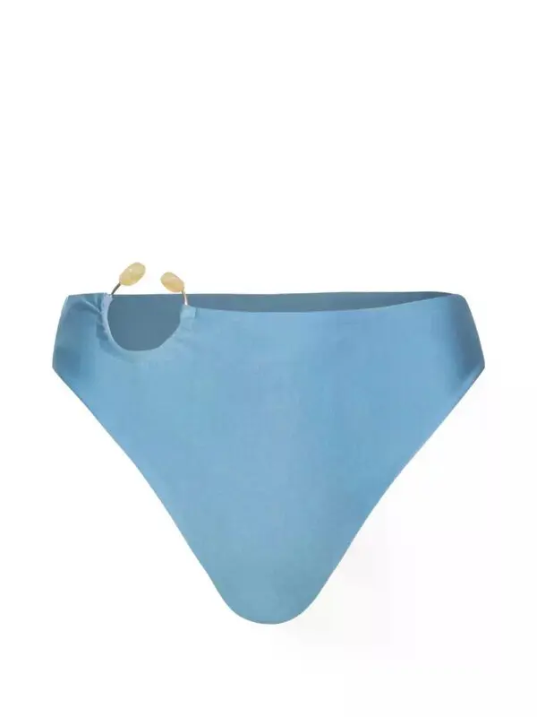 BAOBAB Nala Ring Embellished High-rise Bikini Bottom - Blue
