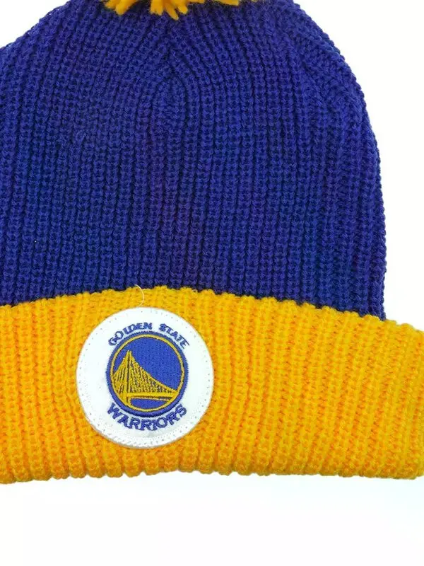Mitchell & Ness Nba Golden State Warriors Pom-pom Beanie