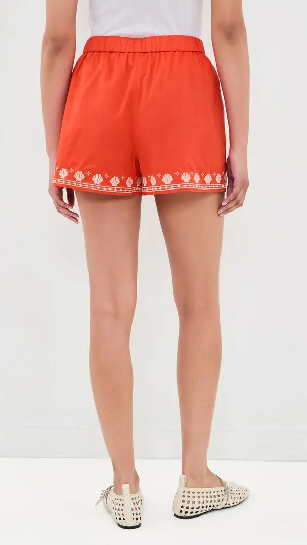 Z Supply Embroidered Cotton Shorts