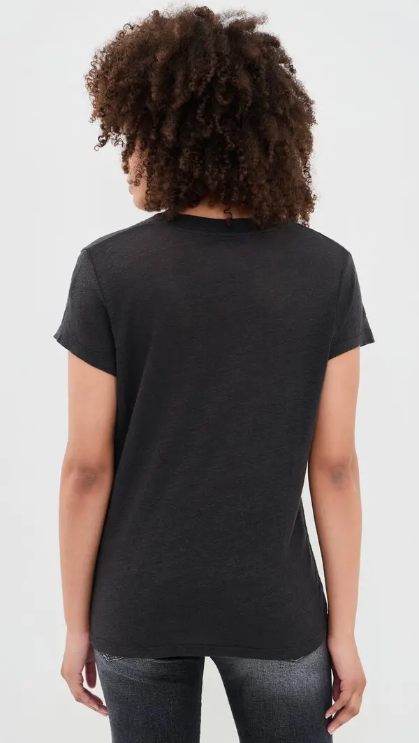 IRO PARIS Linen V-neck T-shirt