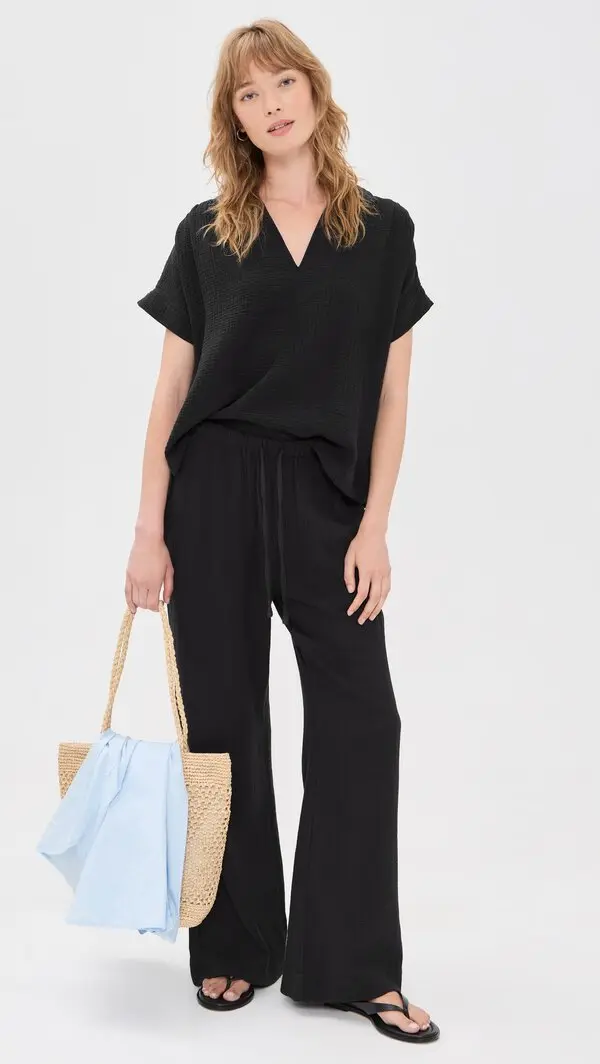 Faherty Brand Dune Cotton Gauze Zoe Top
