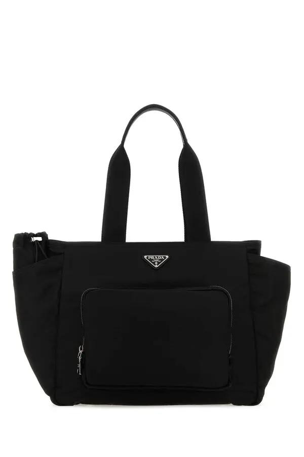 Prada Nylon Shopping Bag - Black