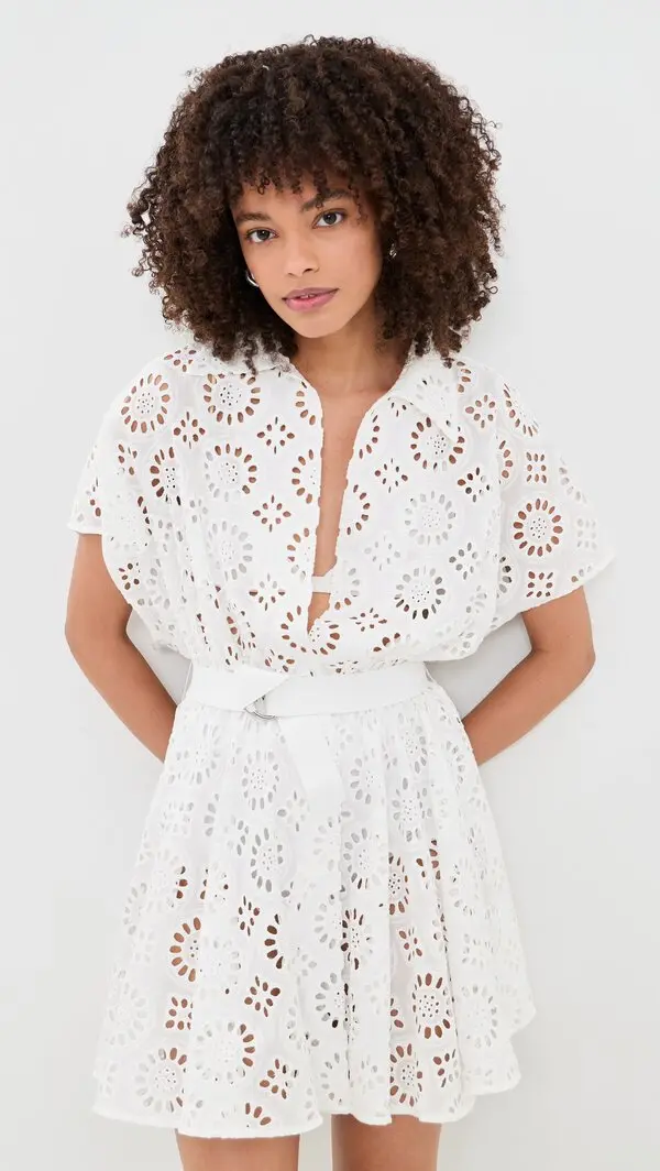 Norma Kamali Flared Shirt Mini Dress