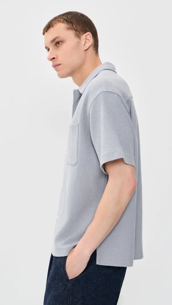 FRAME Textured Button Down Shirt