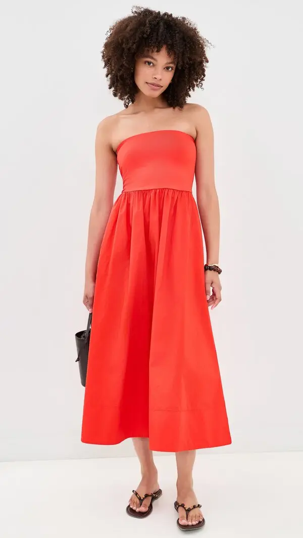 Z Supply Sunsought Strapless Midi Dress