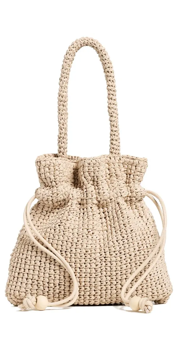 LOEFFLER RANDALL Kylie Drawstring Pouch - Natural