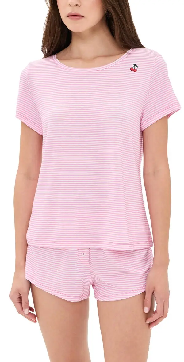 STRIPE & STARE T-shirt & Shorty Set - Roller Stripe