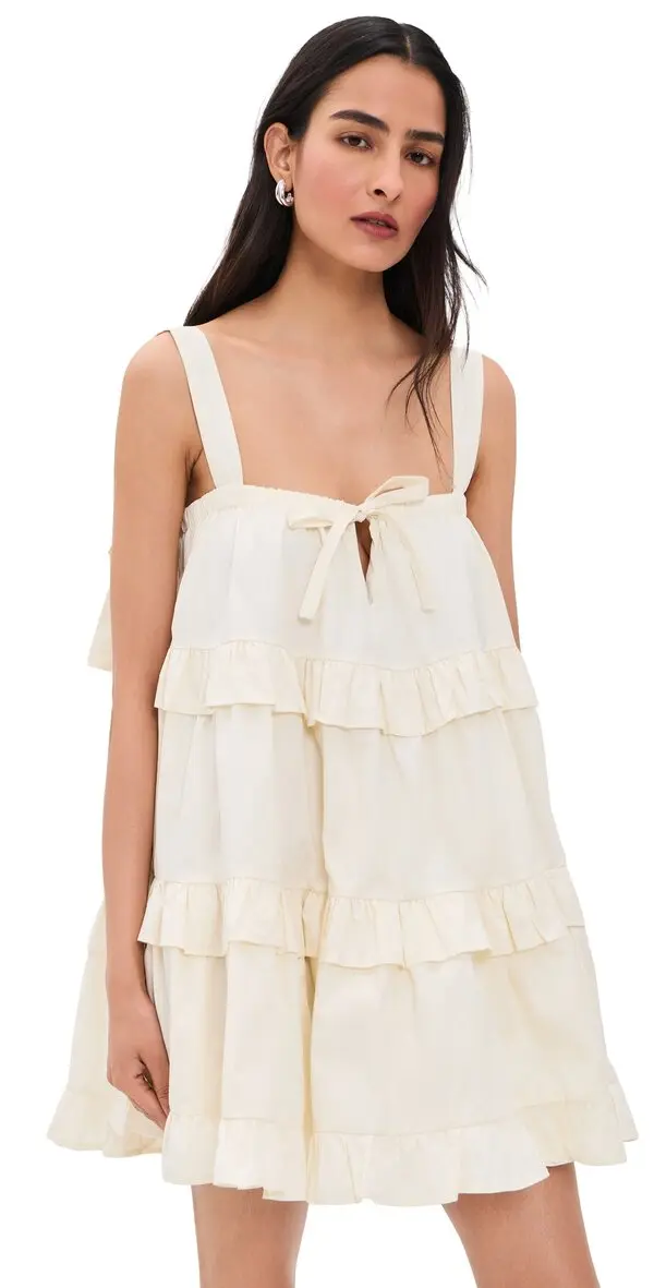 VRG GRL Lila Mini Dress - Cream