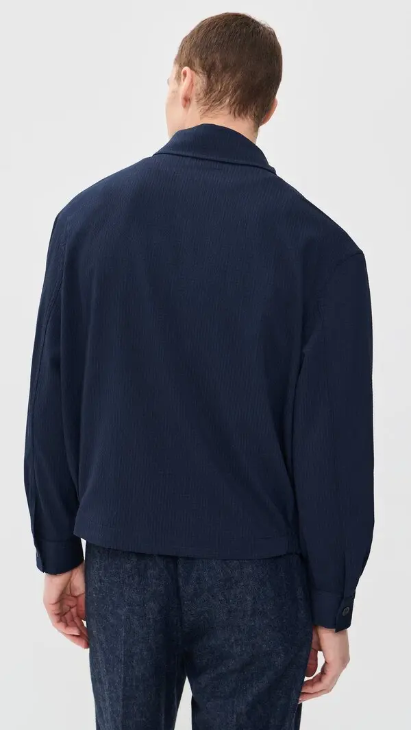 FRAME Seersucker Blouson Jacket