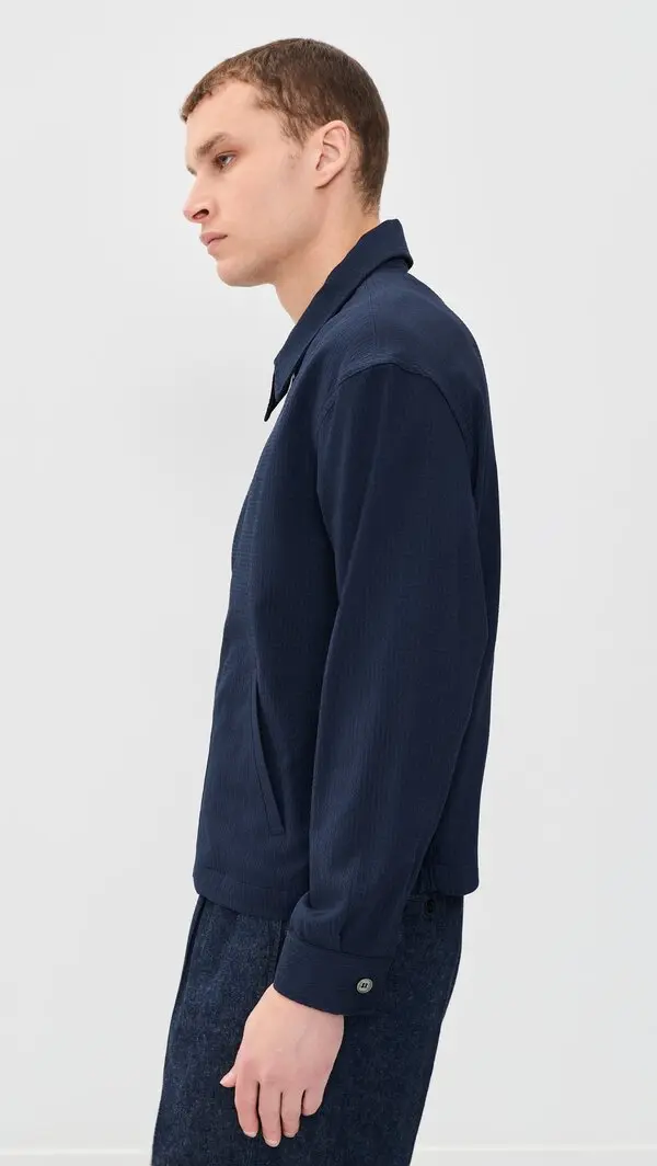 FRAME Seersucker Blouson Jacket