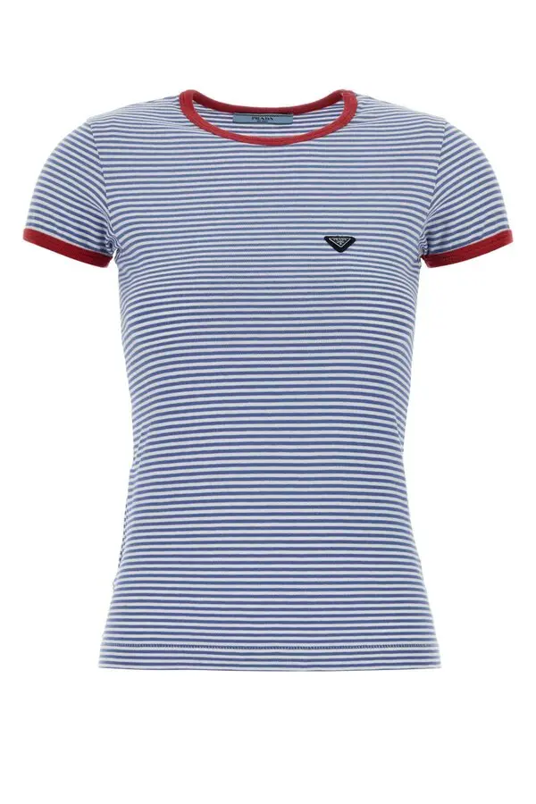 Prada Embroidered Cotton T-shirt - Multicolor