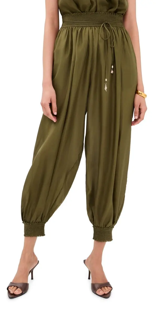Zimmermann Mahon Harem Pants - Olive