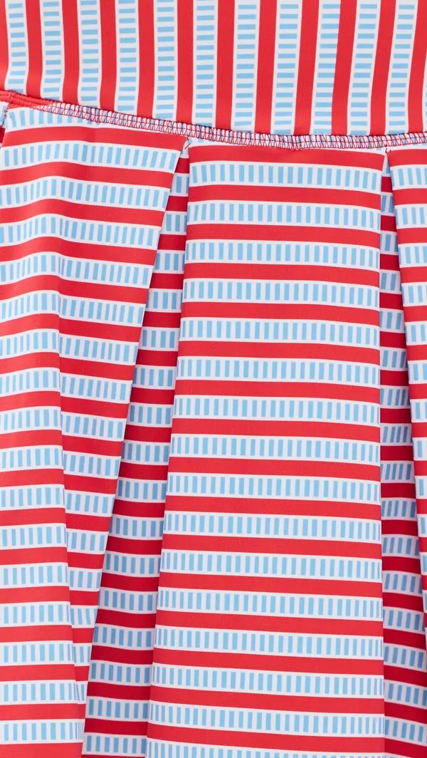 Addison Bay Pleated Racquet Skort With Stripe Print