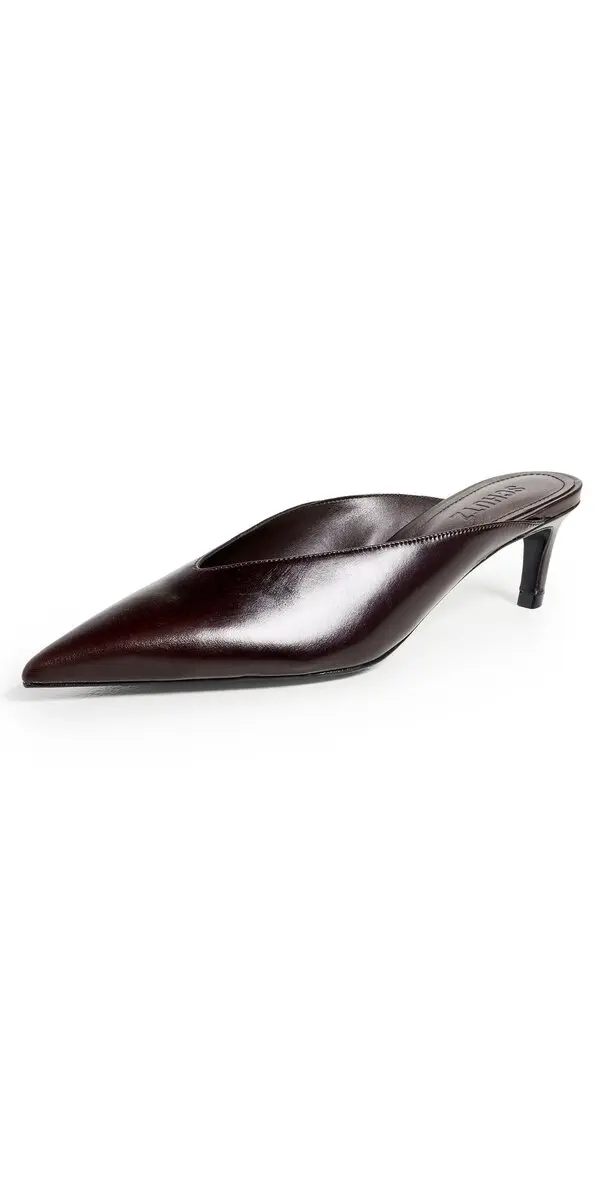 Schutz Loren Mid Mules - Dark Brown