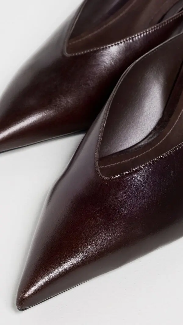 Schutz Loren Mid Mules - Dark Brown