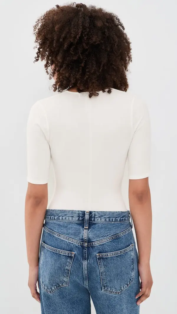 FLEUR DU MAL Deep Plunge Bodysuit