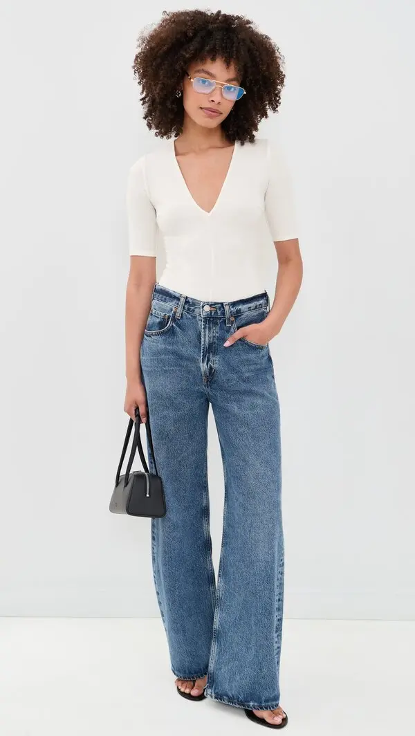 FLEUR DU MAL Deep Plunge Bodysuit
